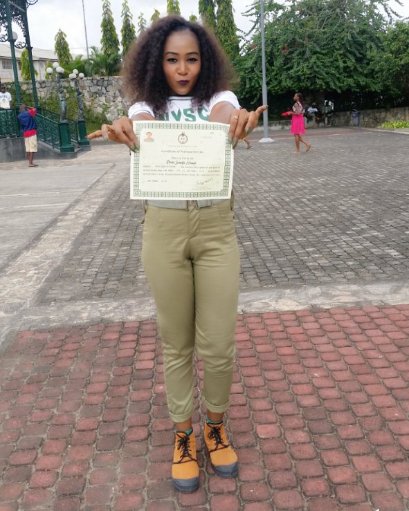 Corper Jennifer Obodo NYSC Discharged Certificate