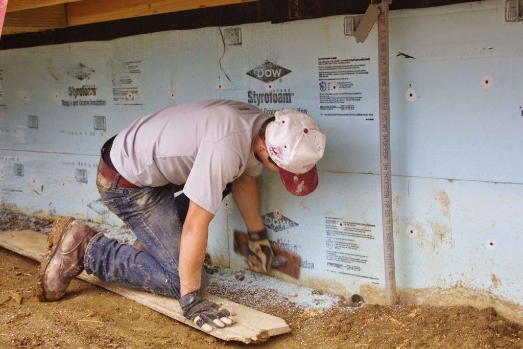 The New House Next Door: Parging