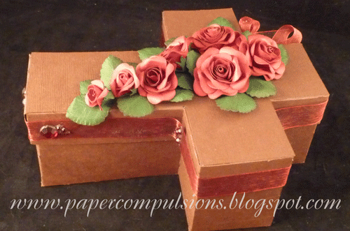 Paper Compulsions: Cross Box with roses