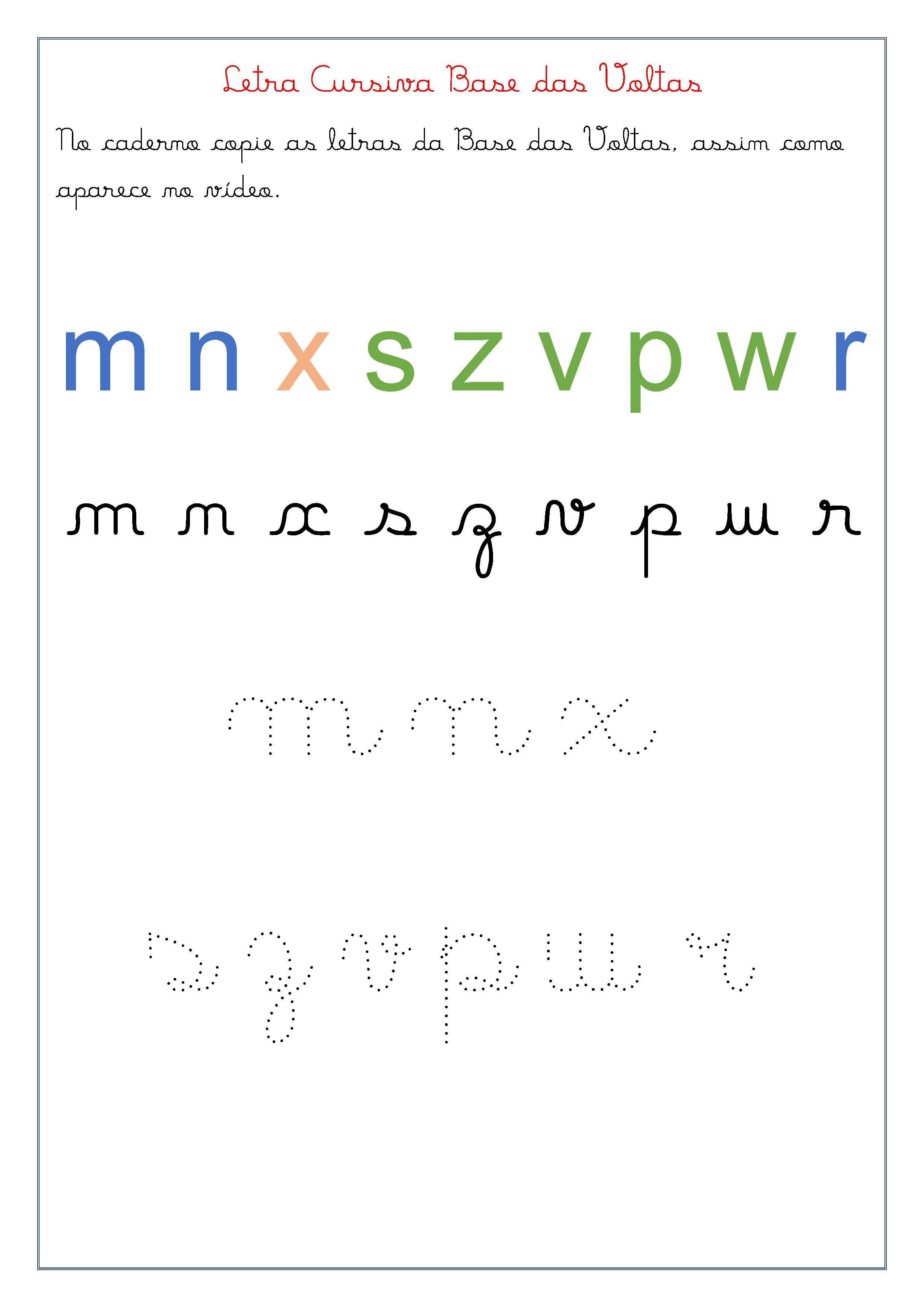 Professora Vê: Letra Cursiva pelas Bases