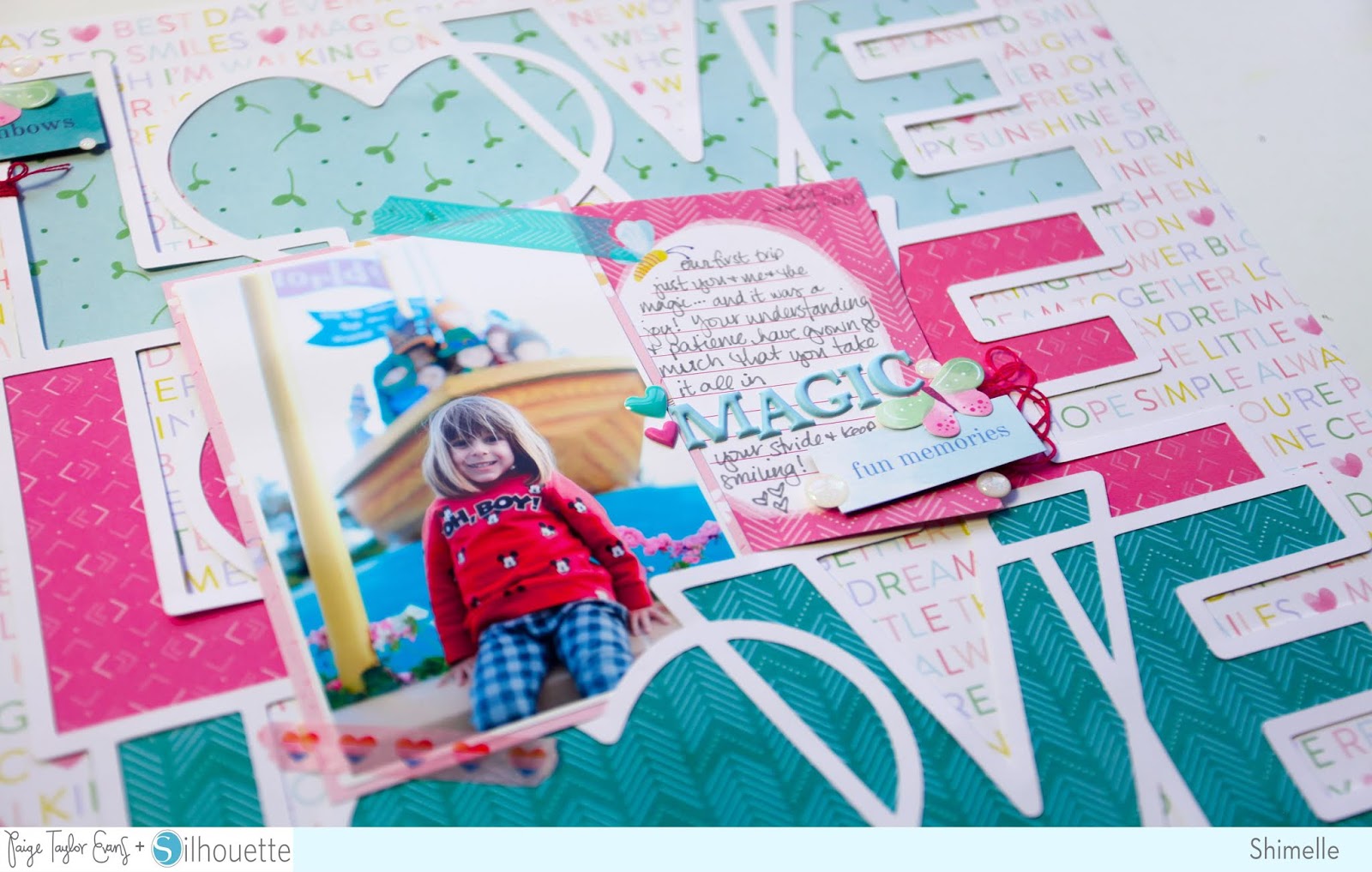 Love Love Love Layout by Shimelle | Paige Taylor Evans