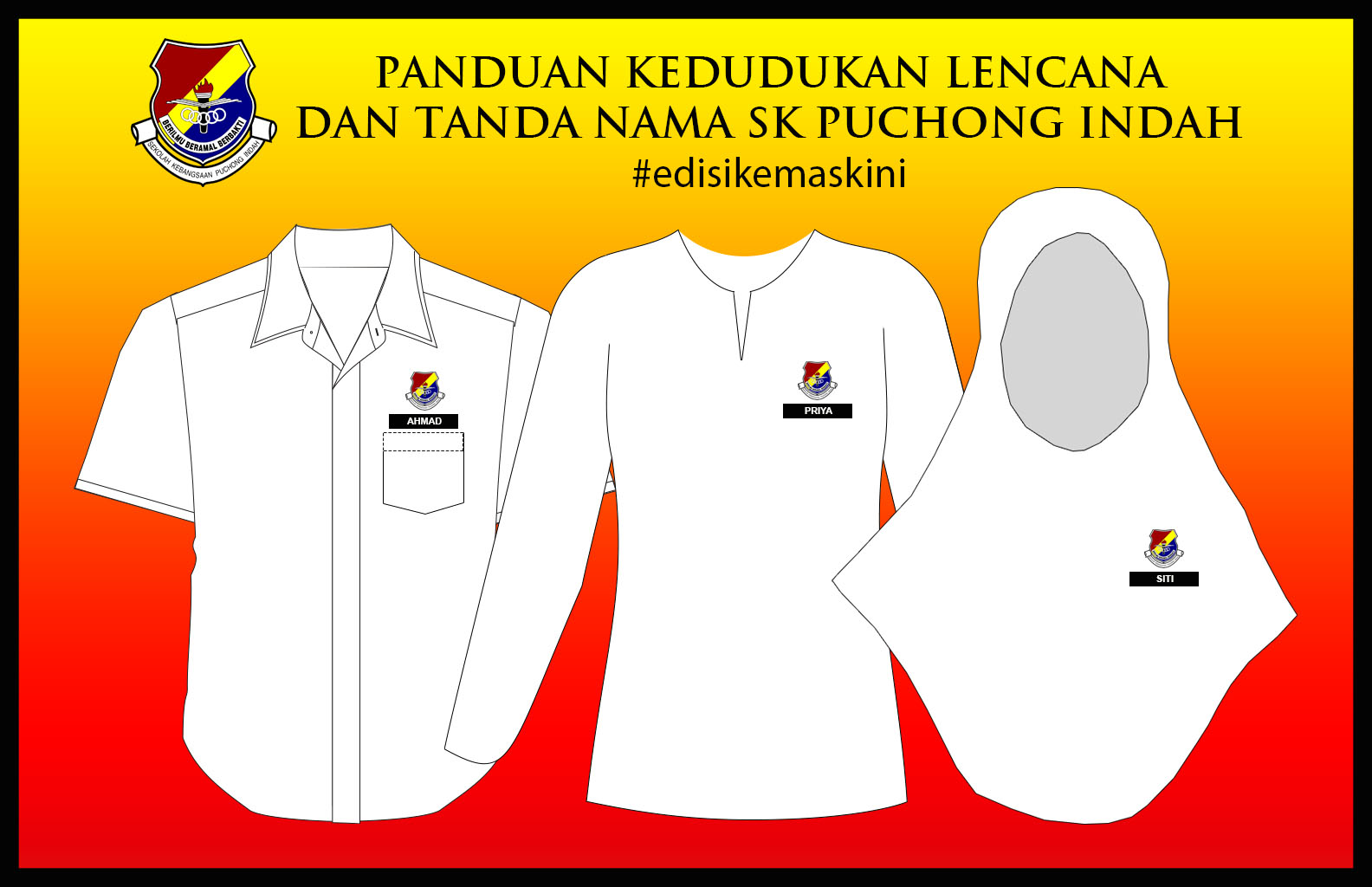 Kedudukan lencana dan tanda nama ~ Sk Puchong Indah