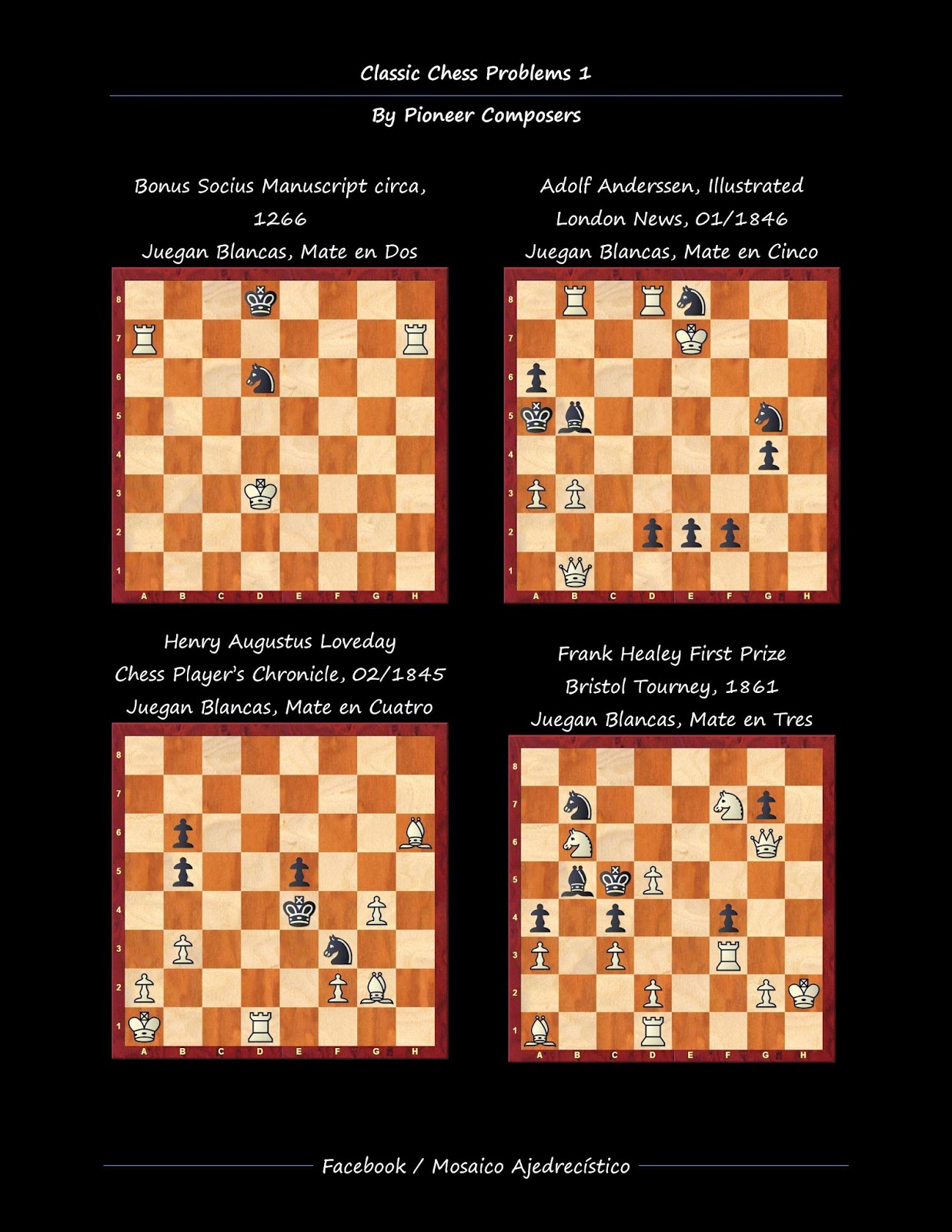 Mosaico Ajedrecístico Chess Blog: Classic Chess Problems By Pioneer ...