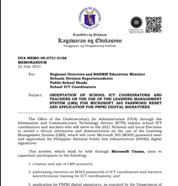 DepEd Memorandum Orientation Of School ICT Coordinators And Teachers On The Use Of The deped-memorandum-orientation-of-school-ict-coordinators-and-teachers-on-the-use-of-the