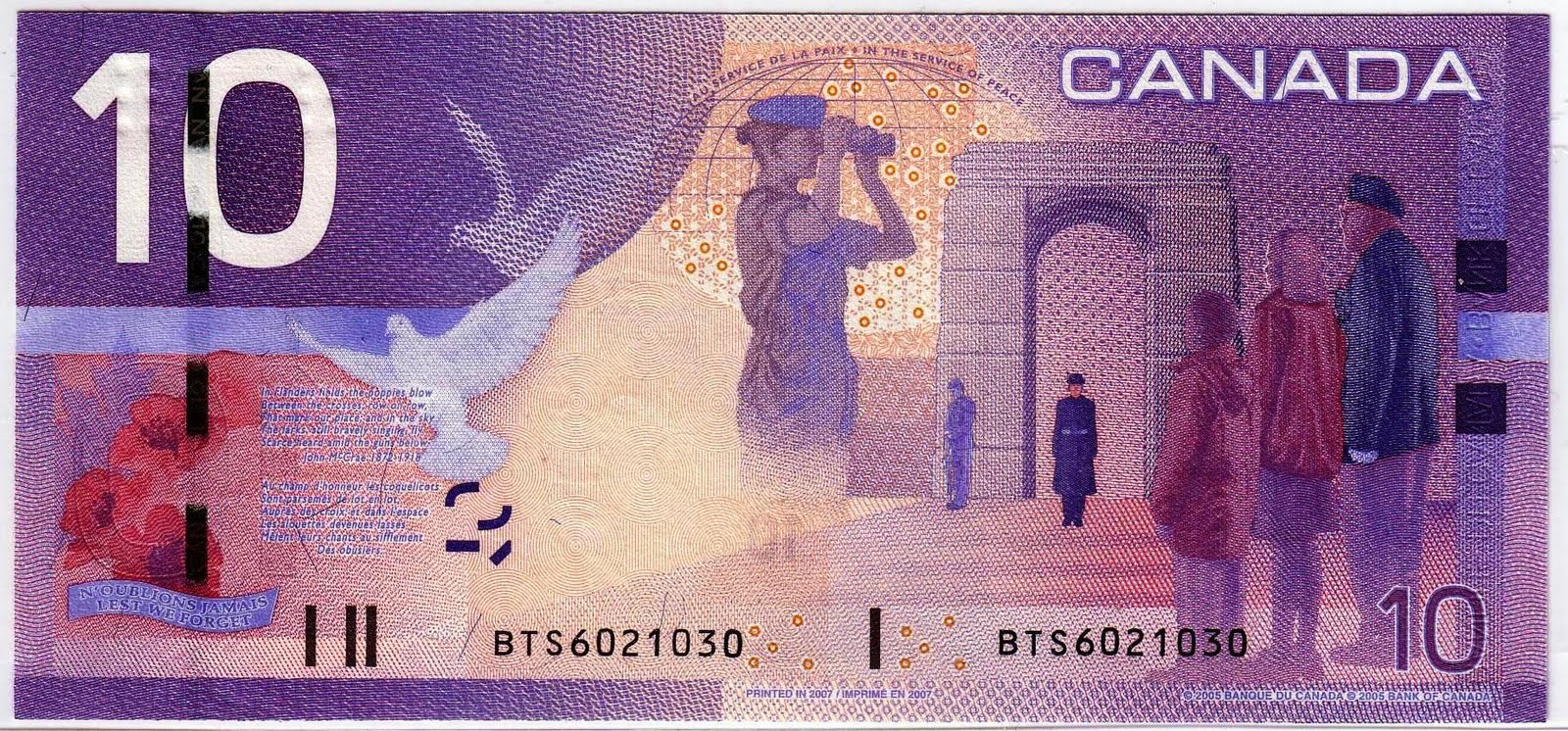 World Banknotes: Canada P102A 10 Dollars