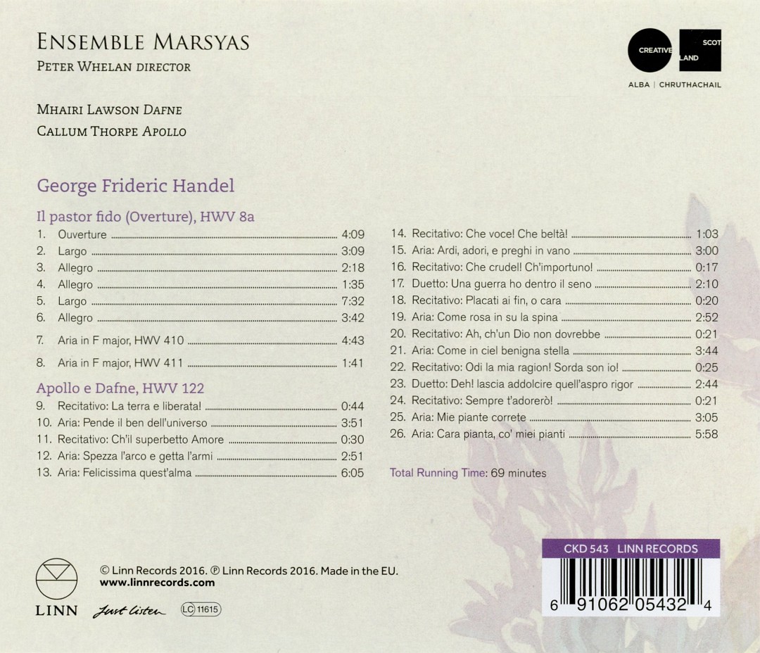 makdelart - classique: Handel - Apollo e Dafne (Ensemble Marsyas)