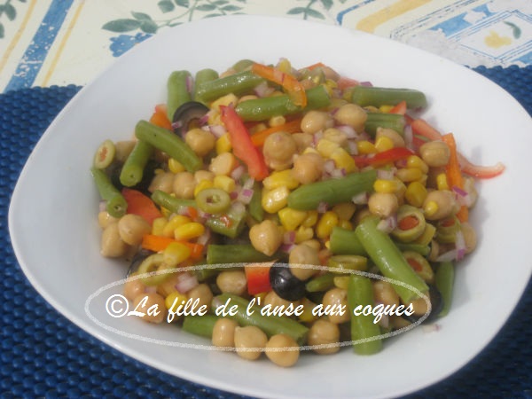 La fille de l'anse aux coques: SALADE DE POIS CHICHES ET DE HARICOTS VERTS