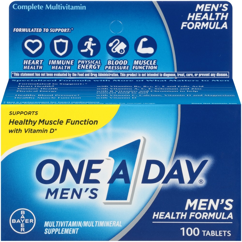 Men's Fitness : One A Day For Men Multivitamin / Multimineral ...