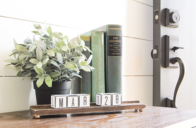 How to Make a Wood Block Calendar From Dollar Tree Blocks | Little ...