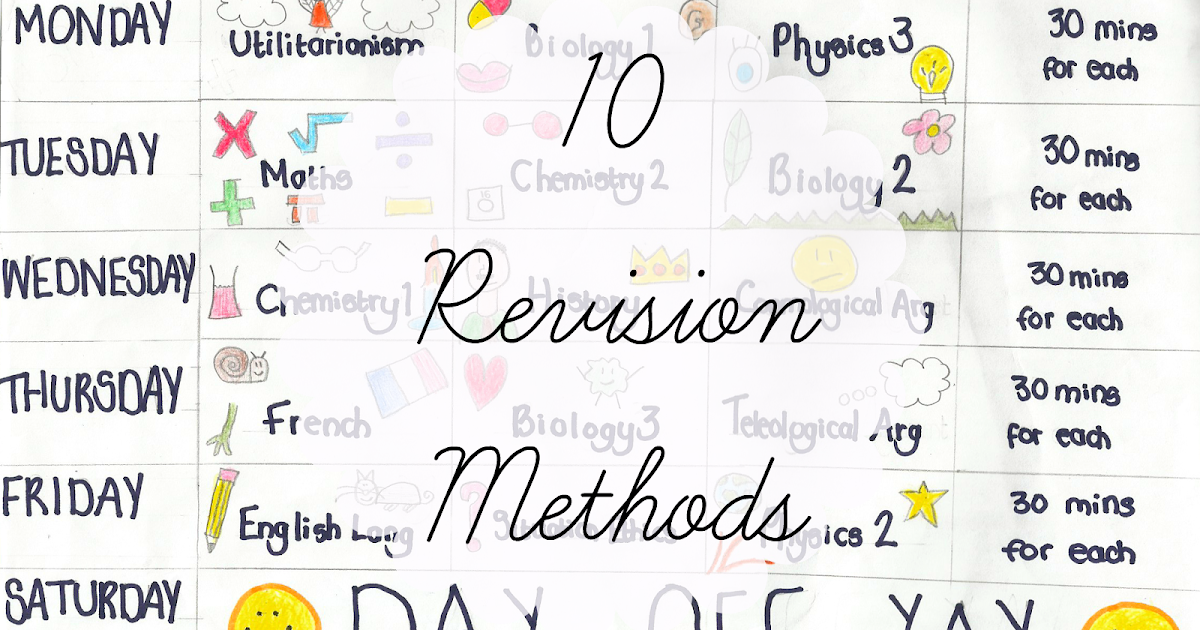 My Top 10 Revision Methods | Emily Bashforth