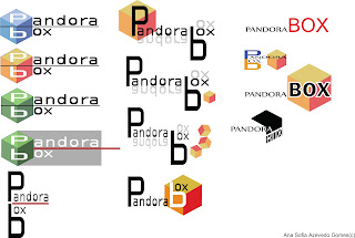 Ana Sofia A.Gomes: Studies of logotypes for Pandora Box project
