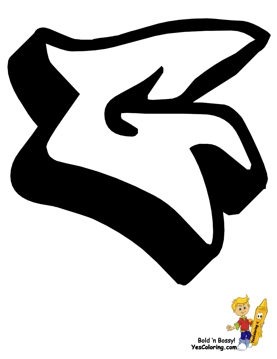 Bubble Letters Graffiti G - Birthday Letter