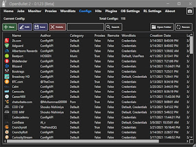 108 openbullet 2 configs 09/2021
