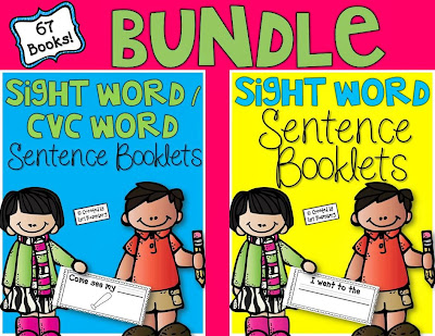 Teaching With Love and Laughter: Sight Word / CVC Word Sentence Booklets