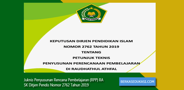 Juknis Penyusunan RPP RA SK Ditjen Pendis Nomor 2762 Tahun 2019 - Dosen ...