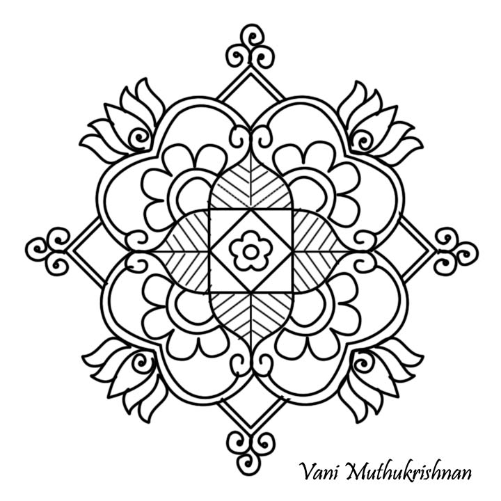 My Kolam: Lotus in pond