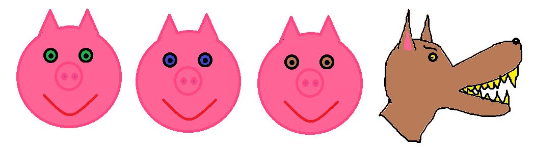 kreatiewe kleuter: Poppekas: Die Drie Klein Varkies