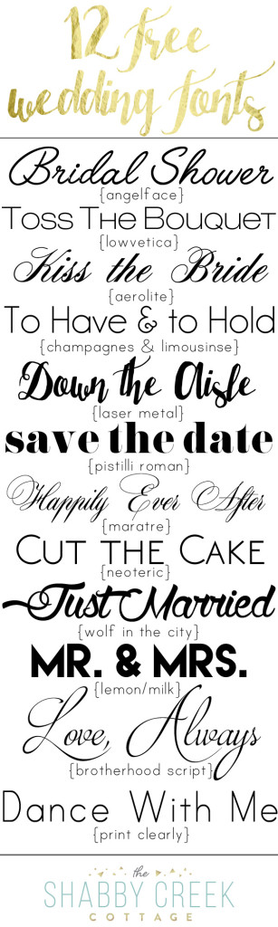 12 Font For Your Weddings - FONT BUNDLE