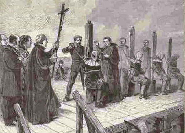 Three Priests Executed for Mutiny