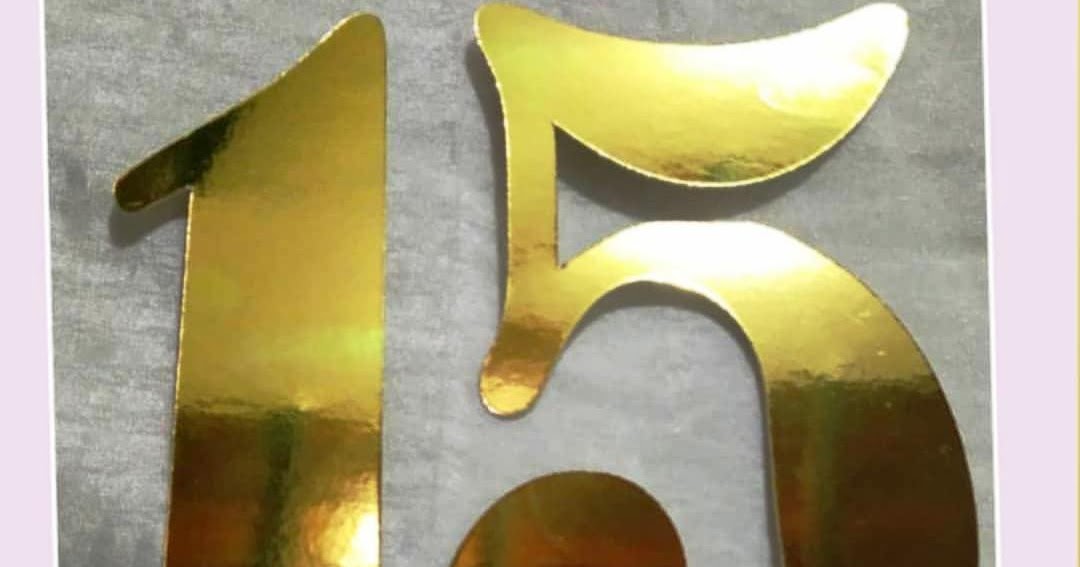 Número 15 Metalizado - Mis Toppers Tus Toppers