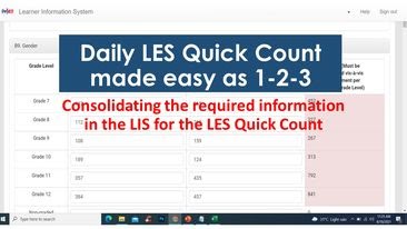 Daily LES Quick Count made easy as 1-2-3 - Deped Tambayan