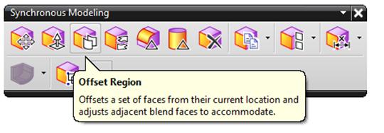 Syncronous Modeling : Using Offset Face ~ Unigraphics & Siemens NX Tutorial