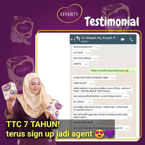 Susu Efferty | Susu Untuk Ibu Cepat Hamil Dengan Efferty