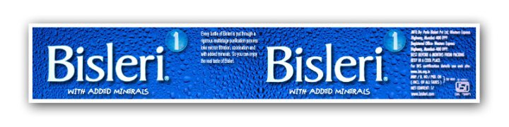 Virender Singh Rathore: Bisleri - Label Designs