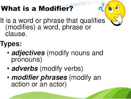My English corner: MODIFIERS