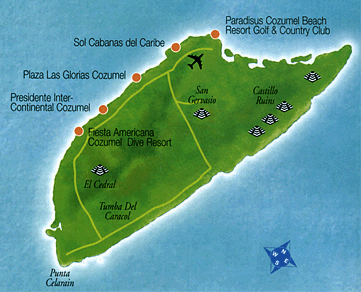 Cozumel Mapa Político Región | Mapa Político Ciudad Región Geográfica ...