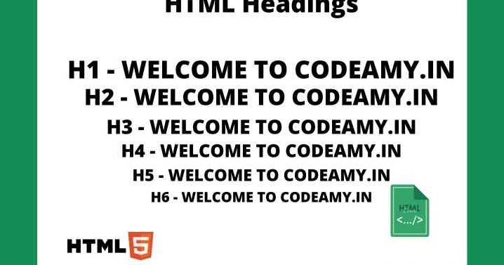HTML Heading H1 To H6 Header Tag Example DNT HTML Heading H1 To H6 Header Tag Example DNT