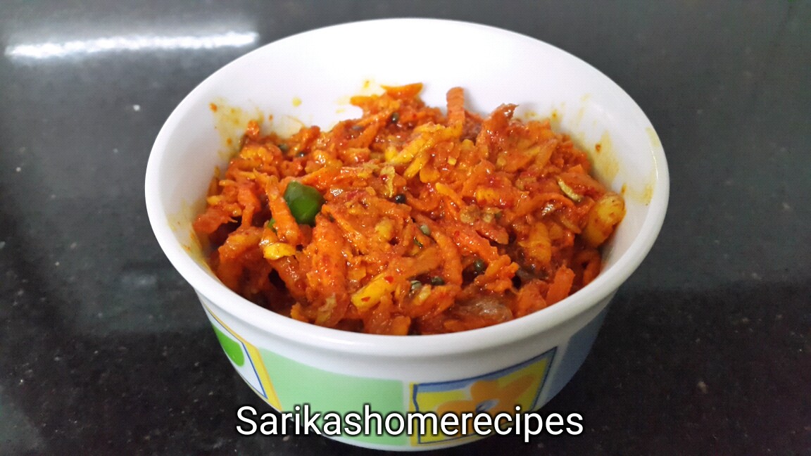 Sarika's Home Recipes: Ambe Halad (Mango Ginger) Pickle