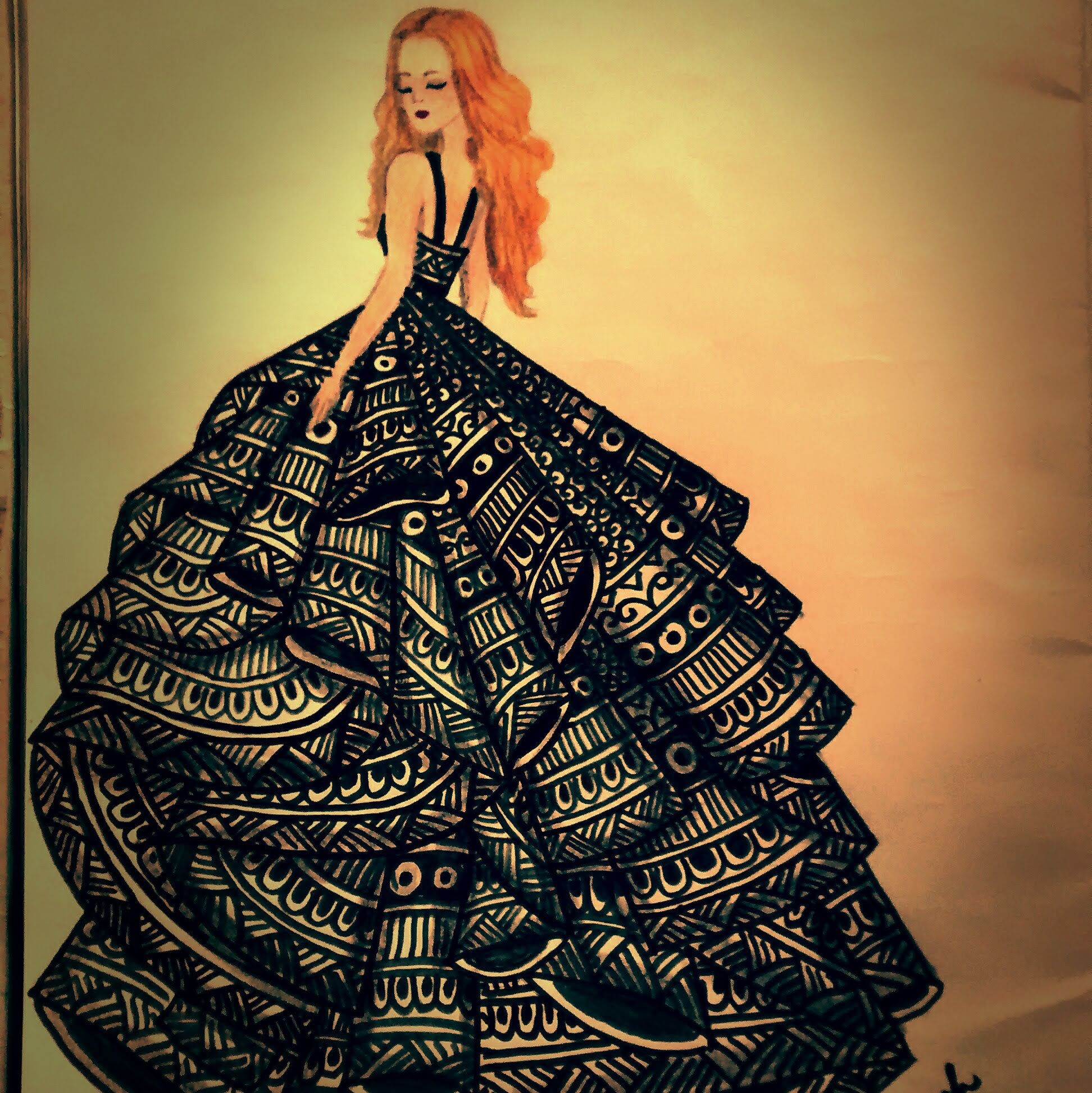 Mandala dress draw by harsh maurya
