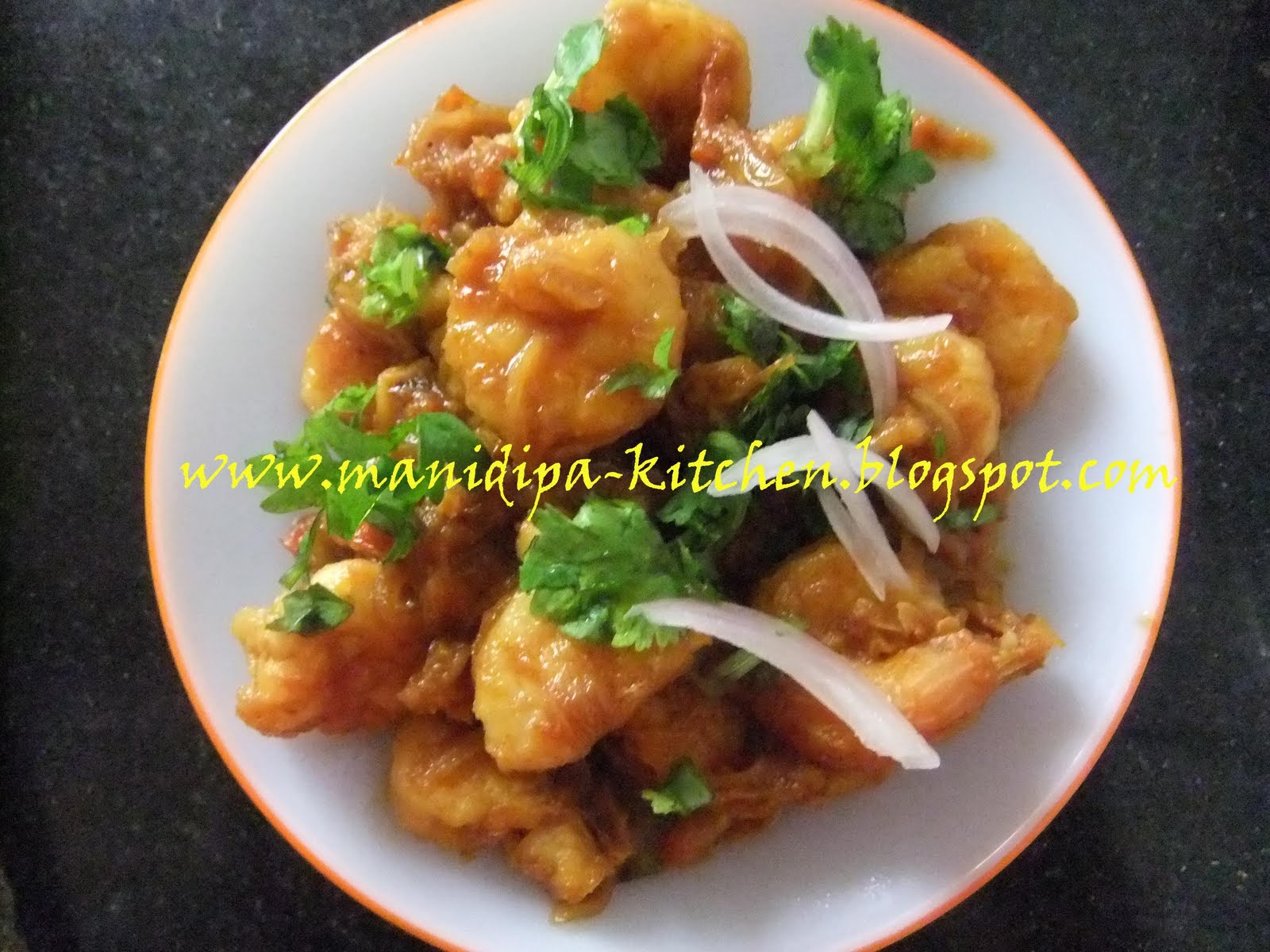 Tips On The Kitchen: Jhinga Kosha (Prawn in dry tomato)