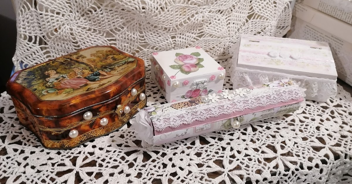 More Shabby Chic Boxes for Storage & Decorating