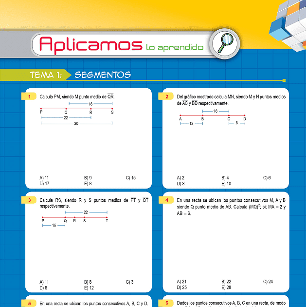Ejercicios de Segmentos para Secundaria Resueltos en PDF « Blog del Profe Alex