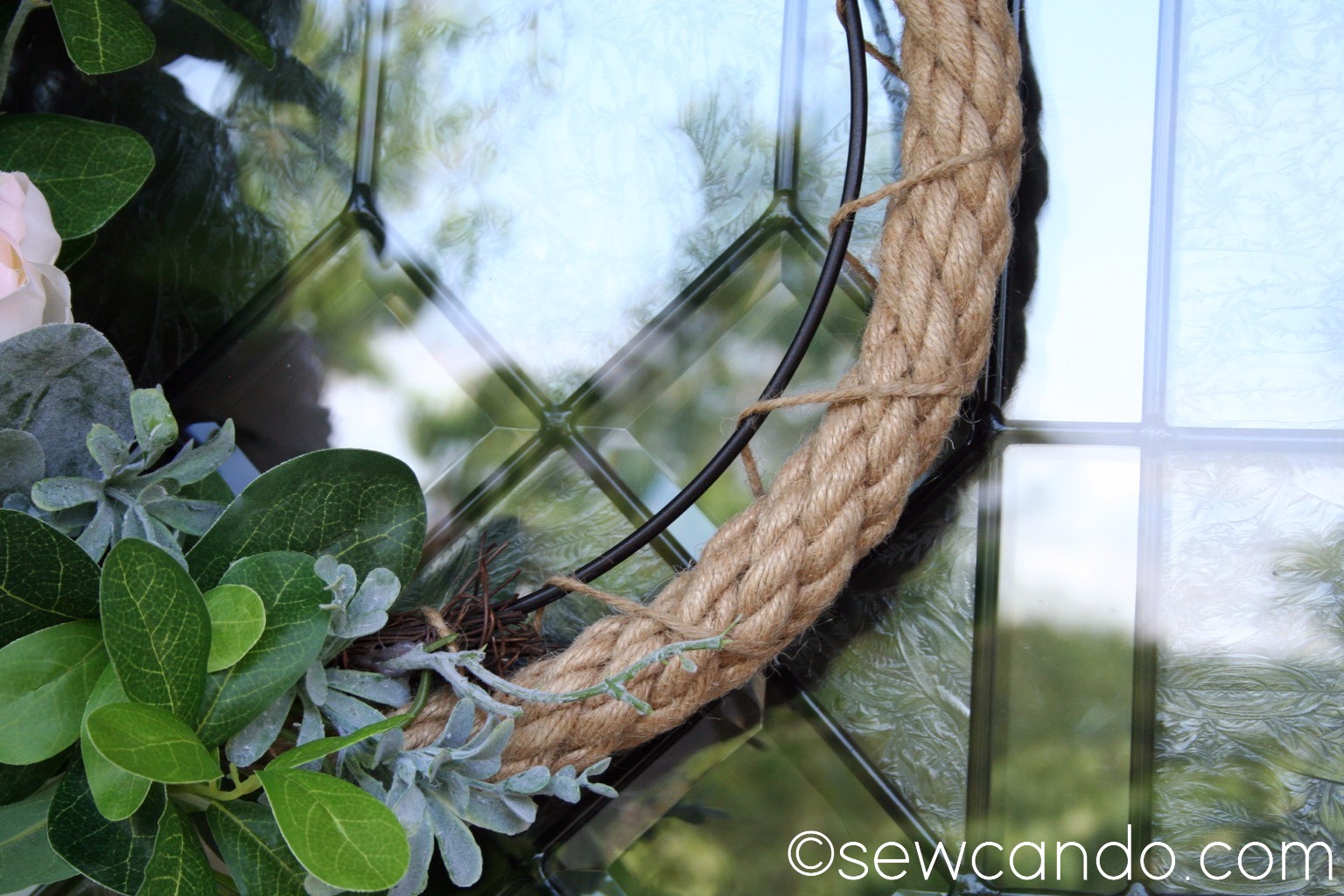 Sew Can Do: Easy DIY Rope & Greenery Wreath
