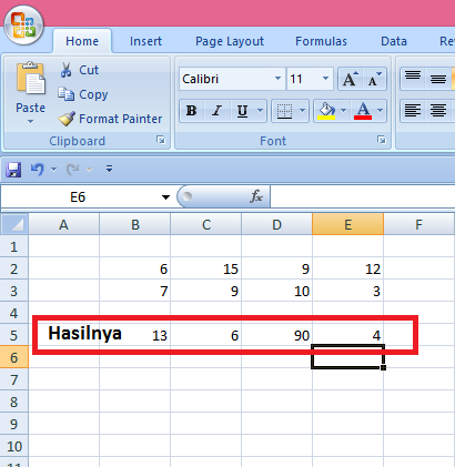 Rumus Rumus Dasar Excel