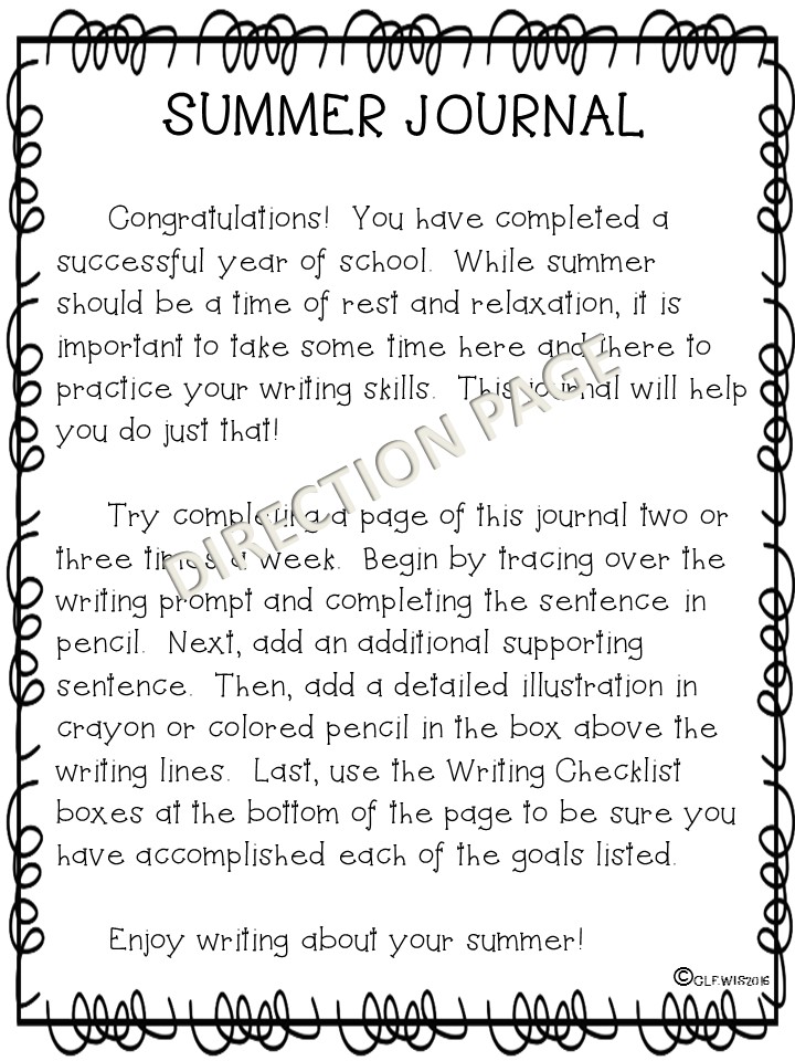 The Print and Go NO PREP Summer Journal - Kindergarten Korner - A ...