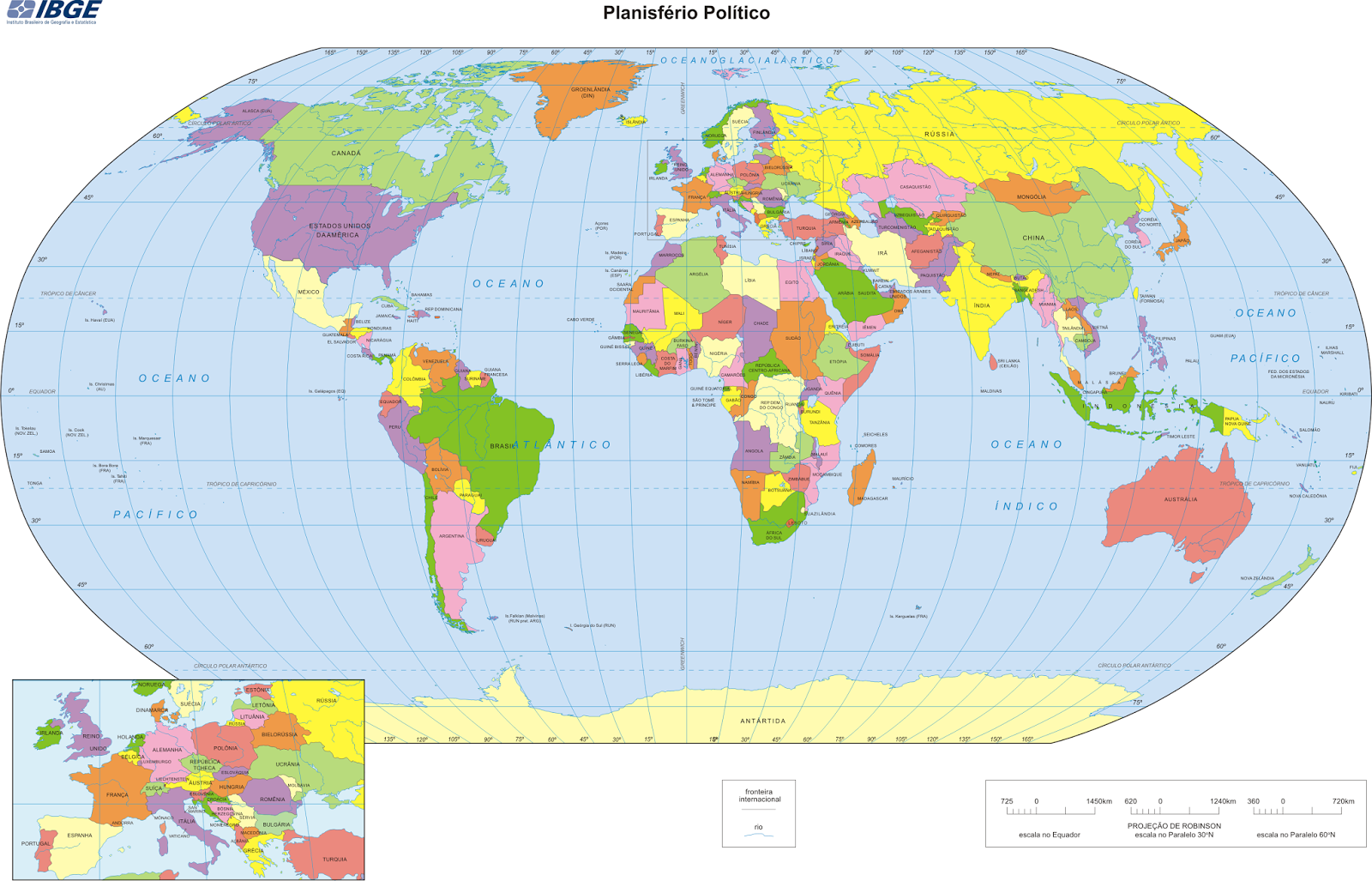 Mapas del mundo para imprimir | Colorear a Heidi
