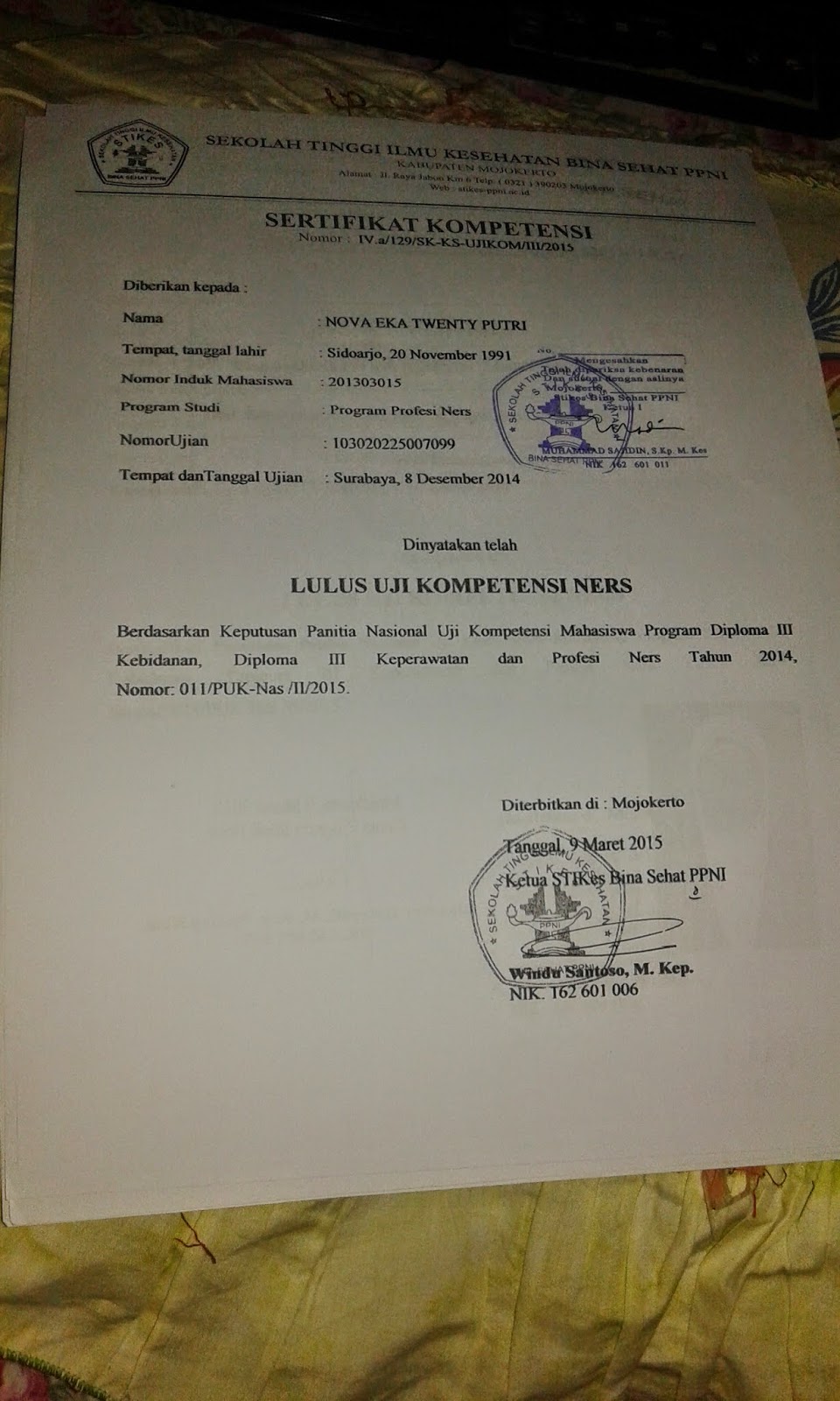 Contoh Str Bidan - Contoh Surat Keterangan Str Bidan Dalam Proses ...