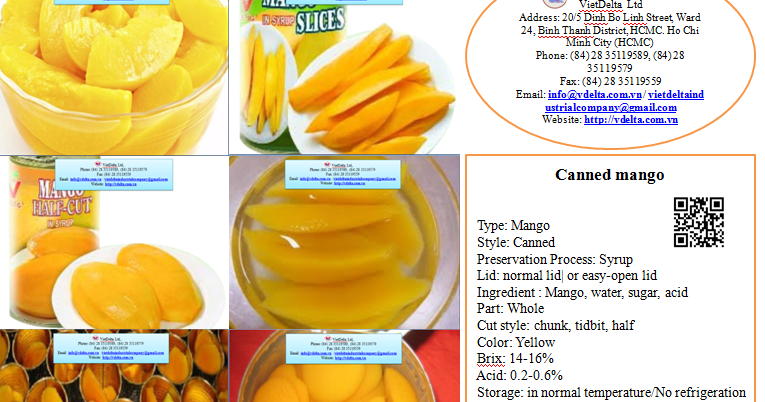 Canned Mango