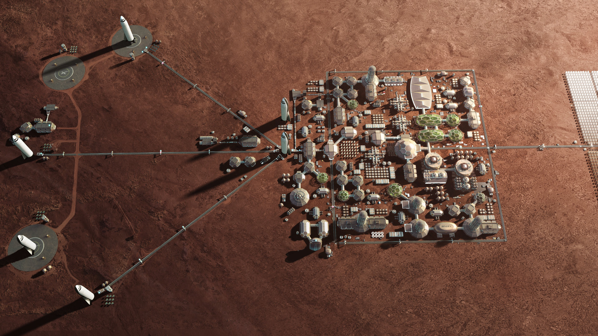 SpaceX Mars Base Alpha in 4K UHD quality | human Mars