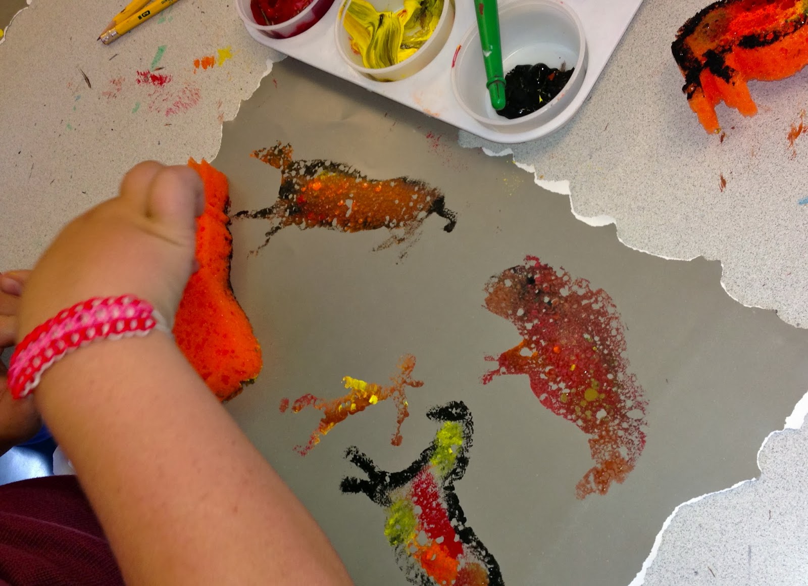 Expression of Imagination: Cave Art by Sixth Grade