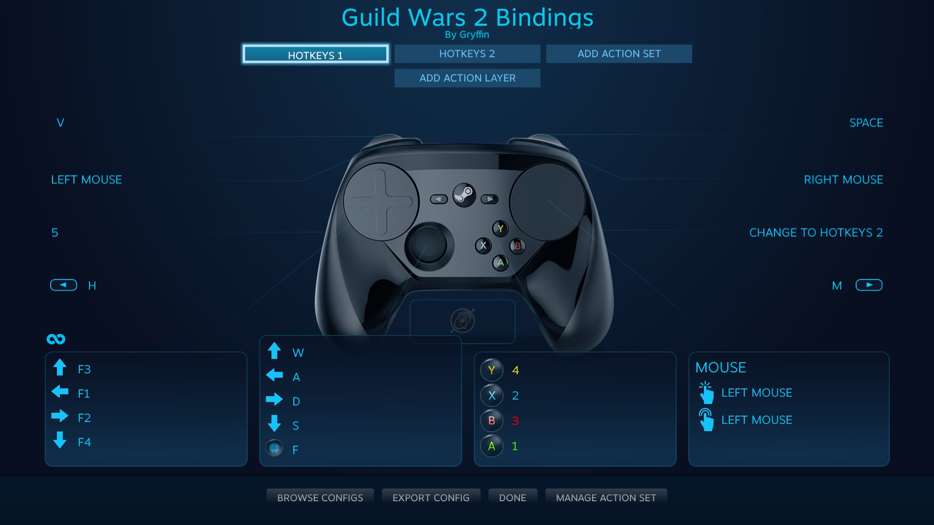 Invisible Studio: Guild Wars 2 Bindings for the Steam Controller