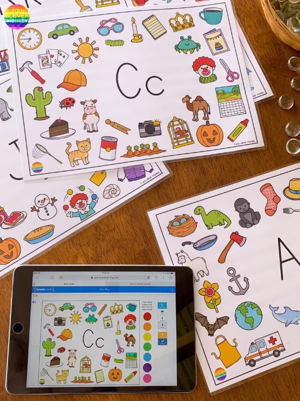 BEGINNING LETTER SOUND ALPHABET MATS | you clever monkey