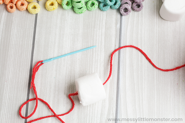 Rainbow Craft for toddlers and Preschoolers - Threading Craft - Messy ...