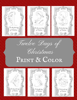The Prudent Pantry: Twelve Days of Christmas Coloring Pages