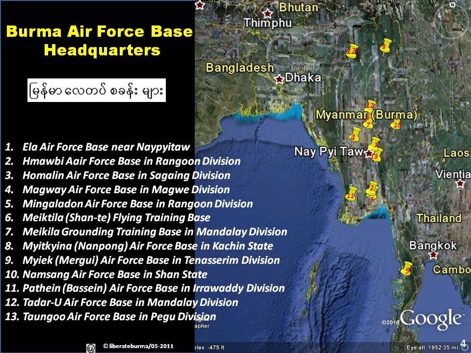 Part 1: Burma Air Force Bases: Part I: If .. No Fly Zone over Burma ...