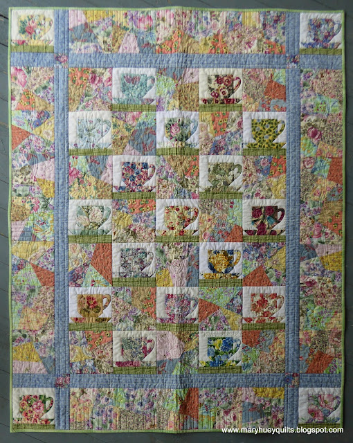 Quilting through Rose-colored Trifocals!: The Teacup Quilt is FINISHED!!